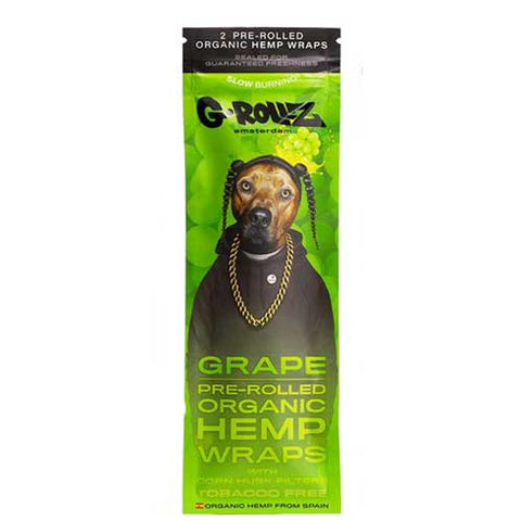 G-Rollz Pre Rolled Hemp Wrap Cones 2 Pack - Grape - Flight2Vegas Smoke Shop