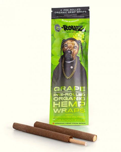G-Rollz Pre Rolled Hemp Wrap Cones 2 Pack - Grape - Flight2Vegas Smoke Shop