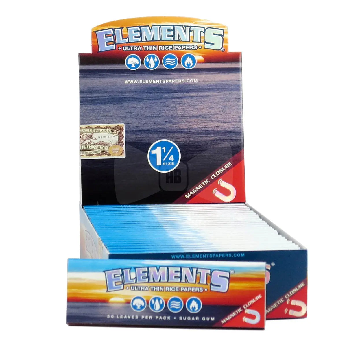 Elements Papers Ultra Thin Rolling Papers 1 1/4 Size - Flight2Vegas ...